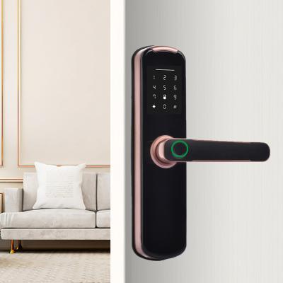 China Intelligent Digital Keypad Door Lock Aluminium Alloy With Fingerprint for sale