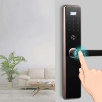 China Alkaline Battery WIFI Electronic Door Lock FCC TUYA APP Fingerprint Door Lock for sale