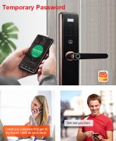 China Alkaline Battery Smart Fingerprint Door Lock FCC Anti Theft With Tuya App for sale