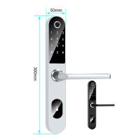 China Slim Mortise Smart Fingerprint Door Lock 4xAAA Alkaline Battery TT APP for sale