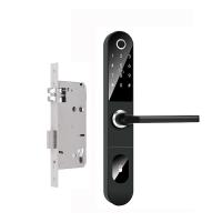 China Slim Body Fingerprint Password TTlock App Controlled Door Lock with 4 pcs AAA Battery for sale