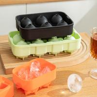 China Silicone Ice Cube Trays,Large Size Silicone Ice Cube Molds with Leak Proof Removable Lid Square Ice Cube Tray And BPA Free for Cocktail,Whiskey, Stackable Flexible Ice for sale