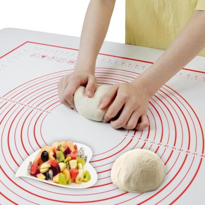 China Food Grade Silicone Pastry Mat Non-Stick Rolling Mat with Measurements for sale