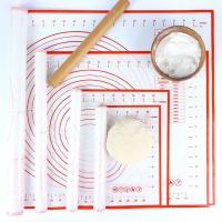 China Food Grade Silicone Pastry Mat Non-Stick Rolling Mat with Measurements for sale