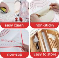 China Food Grade Silicone Pastry Mat Non-Stick Rolling Mat with Measurements for sale