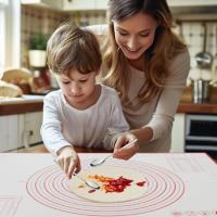 China Food Grade Silicone Pastry Mat Non-Stick Rolling Mat with Measurements for sale