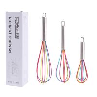 China Silicone Whisks and Stirrers Set Non-Slip Kitchen Mixing Tools for sale