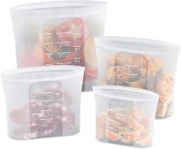China Reusable Silicone Food Bags Airtight Leak-Proof Storage Bags for sale
