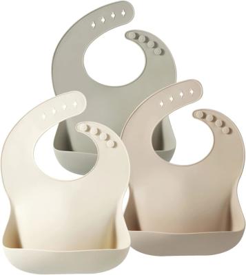 China Waterproof Silicone Bibs for Babies & Toddlers for sale