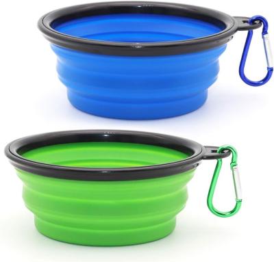 China Silicone Pet Bowls for Dogs Cats, Non-Slip Collapsible Pet Food Water Bowls, BPA-Free Durable Portable Travel Pet Feeding Bowls for sale