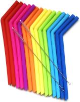 China Food Grade Reusable Silicone Straws BPA Free Wholesale, Custom Color & Length Silicone Drinking Straws Factory Direct for sale
