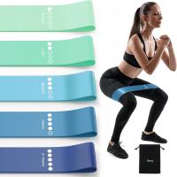 China High Elastic Food Grade Silicone Resistance Bands Wholesale, Custom Logo Fitness Silicone Bands Factory Direct for sale