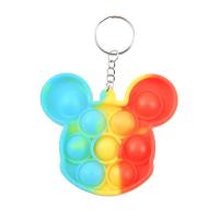 China Wholesale Silicone Keychain Fidget Toys | Factory Direct Portable Stress Relief Keyrings for sale