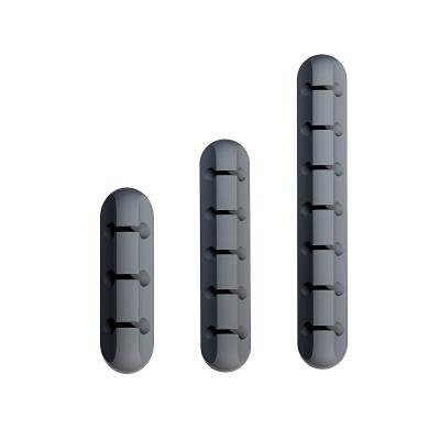 China Wholesale High Quality Flexible Silicone Cable Organizers Reusable Cord Management Clips Manufacturer for sale