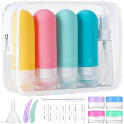 China Wholesale Silicone Travel Kits Factory Direct Portable Leak-Proof Travel Toiletry Kits for EU & US Markets for sale