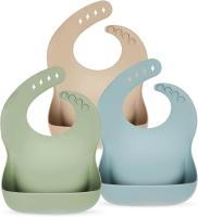China Factory Direct Wholesale Food Grade Silicone Baby Bibs | Waterproof Infant Feeding Bibs OEM ODM Available for sale