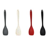 China Wholesale Food Grade Silicone Salad Spoon Heat Resistant Kitchen Mixing Serving Spoon for sale