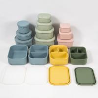 China Wholesale Silicone Sealed Lunch Box Set Leakproof Food Storage Container BPA Free for sale
