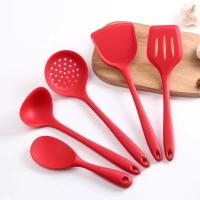 China 5PCS Silicone Spatula and Spoon Set | Food Grade Heat Resistant Kitchen Utensil Set Wholesale | OEM ODM Custom Factory for sale