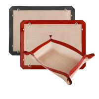 China Factory Non-Stick Silicone Baking Mat with Button Fastening Tape, Reusable Heat Resistant Baking Pad for Oven, Wholesale for sale