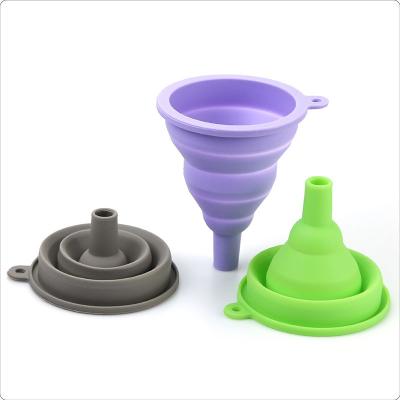 China Bulk Silicone Folded Funnel | Food Grade Collapsible Funnel Wholesale for sale