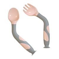 China Factory Wholesale Baby Bendable Silicone Fork Spoon Set | Food Grade Infant Supplementary Food Tableware OEM ODM for sale