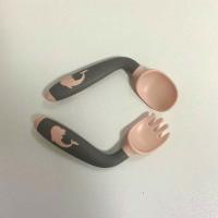China Factory Wholesale Baby Bendable Silicone Fork Spoon Set | Food Grade Infant Supplementary Food Tableware OEM ODM for sale