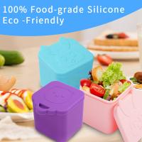 China Factory Wholesale Silicone Salad Tomato Sauce Container | 4.5 oz Leak-Proof Lid Lunch Box Divider Dipping Dish OEM ODM for sale