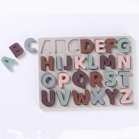 China OEM/ODM Silicone Alphabet Shape Recognition Jigsaw Puzzle - Baby Early Education Finger Grip Building Blocks Toy for sale