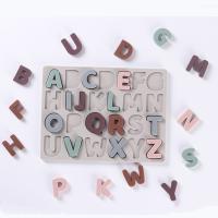 China OEM/ODM Silicone Alphabet Shape Recognition Jigsaw Puzzle - Baby Early Education Finger Grip Building Blocks Toy for sale