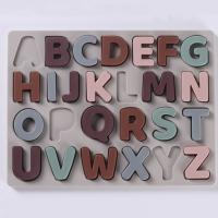 China OEM/ODM Silicone Alphabet Shape Recognition Jigsaw Puzzle - Baby Early Education Finger Grip Building Blocks Toy for sale