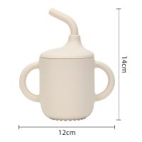 China OEM/ODM Silicone Straw Children's Drinking Cup - Shock-proof Baby Cup with Lid & Handle (Custom Pattern/Logo) for sale