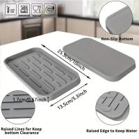 China OEM/ODM Silicone Kitchen Storage Tray - Multi-functional Rectangular Draining Tray for Tableware, Fruit & Vegetable for sale