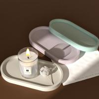 China OEM/ODM DIY Crystal Drip Glue Resin Silicone Mold - Elliptical Cup Cover & Tray Storage Making Mold for sale