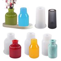 China OEM/ODM DIY Resin Flower Vase Silicone Mold - Cylindrical Striped Mold for Crystal Glue & Gypsum Batch Production for sale