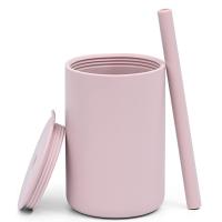China OEM/ODM Children's Silicone Highball Cup with Straw - Baby Learning Drinking Cup with Lid, Tall Silicone Straw Cup for sale