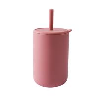 China OEM/ODM Children's Silicone Highball Cup with Straw - Baby Learning Drinking Cup with Lid, Tall Silicone Straw Cup for sale