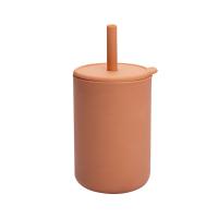 China OEM/ODM Children's Silicone Highball Cup with Straw - Baby Learning Drinking Cup with Lid, Tall Silicone Straw Cup for sale