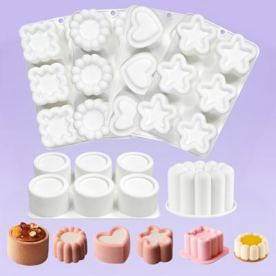 China OEM/ODM Multi-style Silicone Molds - Groove Flowers, Hearts, Stars, Mousse/Cake/Pudding & Candle Molds for sale