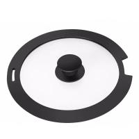 China OEM/ODM Household Pot Lids - Silicone Gap Lid, Tempered Glass Flat Lid for Frying Pan, Soup Pot, Milk Pot (Detachable Handle, Manufacturer Wholesale) for sale