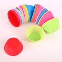 China Factory Wholesale Silicone Cake Cups for Round Muffins, Food-Grade High-Temperature Resistant, Home Baking Muffin Molds for sale