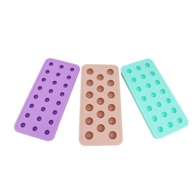 China Factory Wholesale Silicone Ice Hockey Mold, Household Soft-Bottom Ice Tray for Ice Beads, Ice Cubes & Self-Made Ice Hockey, Easy to Demold for sale