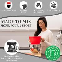 China Factory Wholesale New Silicone Bowl Liner, Suitable for KitchenAid 4.5/5/6/7QT Vertical Mixer, Food-Grade Silicone Inner Lining for sale