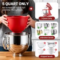 China Factory Wholesale New Silicone Bowl Liner, Suitable for KitchenAid 4.5/5/6/7QT Vertical Mixer, Food-Grade Silicone Inner Lining for sale