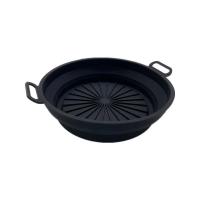 China Factory Wholesale New Model Silicone Folding Air Fryer Baking Tray, Heat-Resistant Silicone Pad, Durable & Easy to Clean for sale