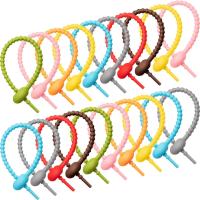 China Factory Wholesale Zip Tie Small Tadpole Silicone Cable Ties, Adjustable Silicone Soft Hook Hanging Rope, Desk Organizer & Thread Embedding Tool for sale
