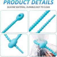 China Factory Wholesale Zip Tie Small Tadpole Silicone Cable Ties, Adjustable Silicone Soft Hook Hanging Rope, Desk Organizer & Thread Embedding Tool for sale