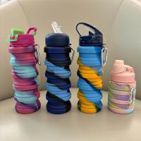 China Factory Direct Sale Outdoor Sports Silicone Folding Water Cup, Telescopic Silicone Cup, Portable Collapsible Drinking Cup for Outdoor Activities for sale
