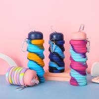 China Factory Direct Sale Outdoor Sports Silicone Folding Water Cup, Telescopic Silicone Cup, Portable Collapsible Drinking Cup for Outdoor Activities for sale