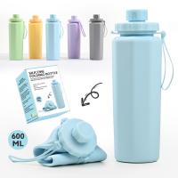 China Factory Wholesale Silicone Sports Water Bottle, Portable Shock-Proof Heat-Resistant Foldable Food-Grade Silicone Water Cup for sale